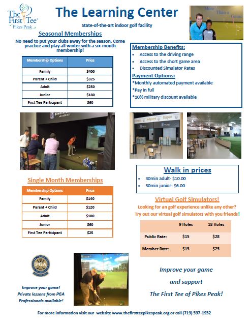 pricing-flyer - First Tee - Southern Colorado