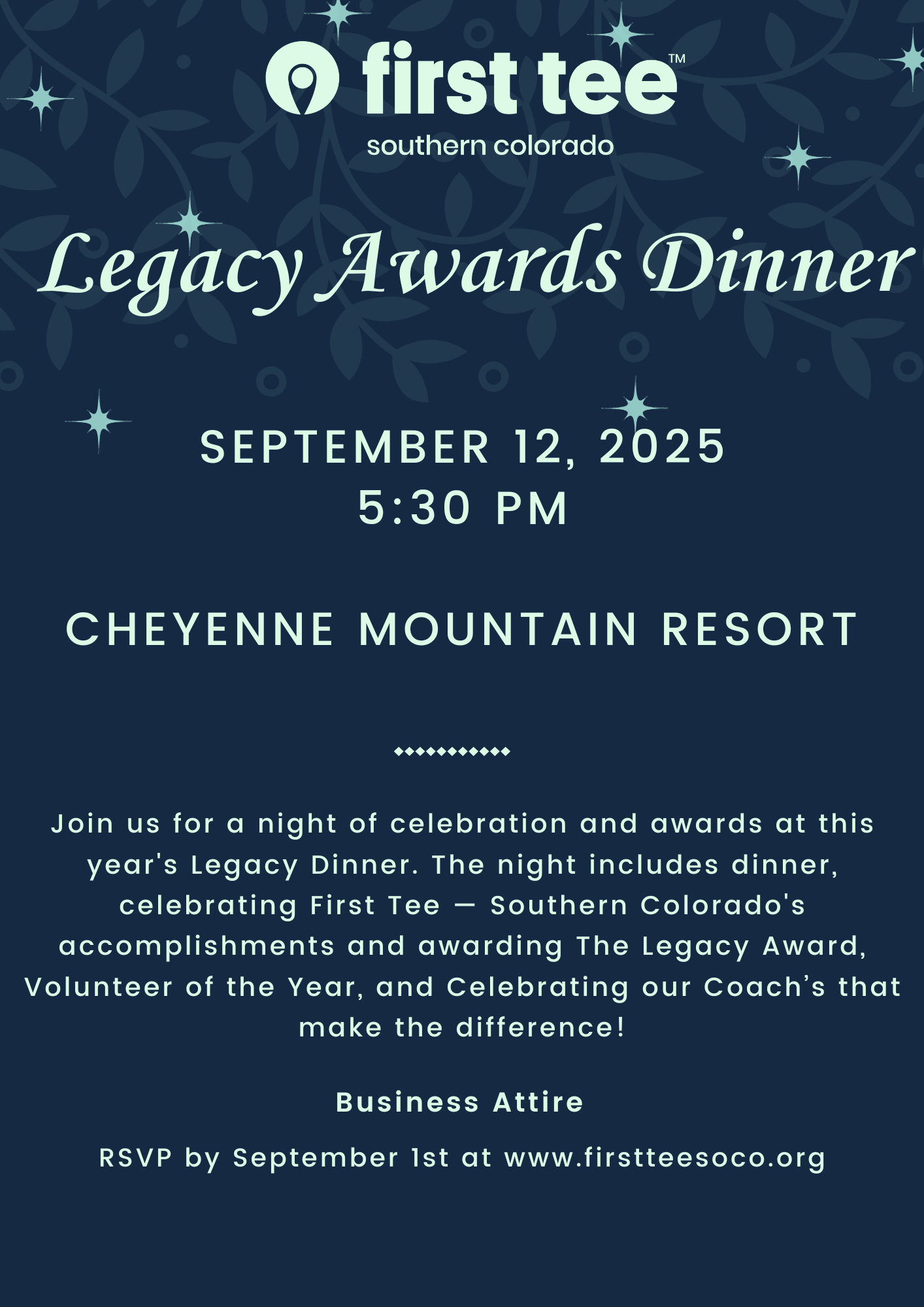 Legacy Awards Dinner - First Tee - Southern Colorado